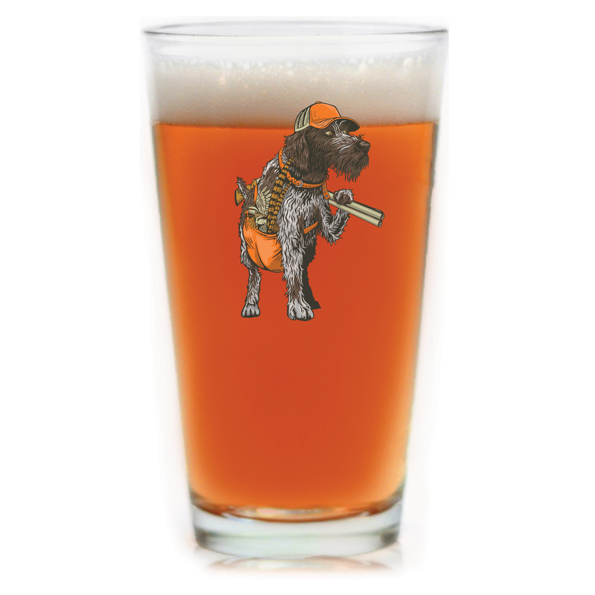 Bearded Bird Dog Pint Glass | Bird Dog of the Day