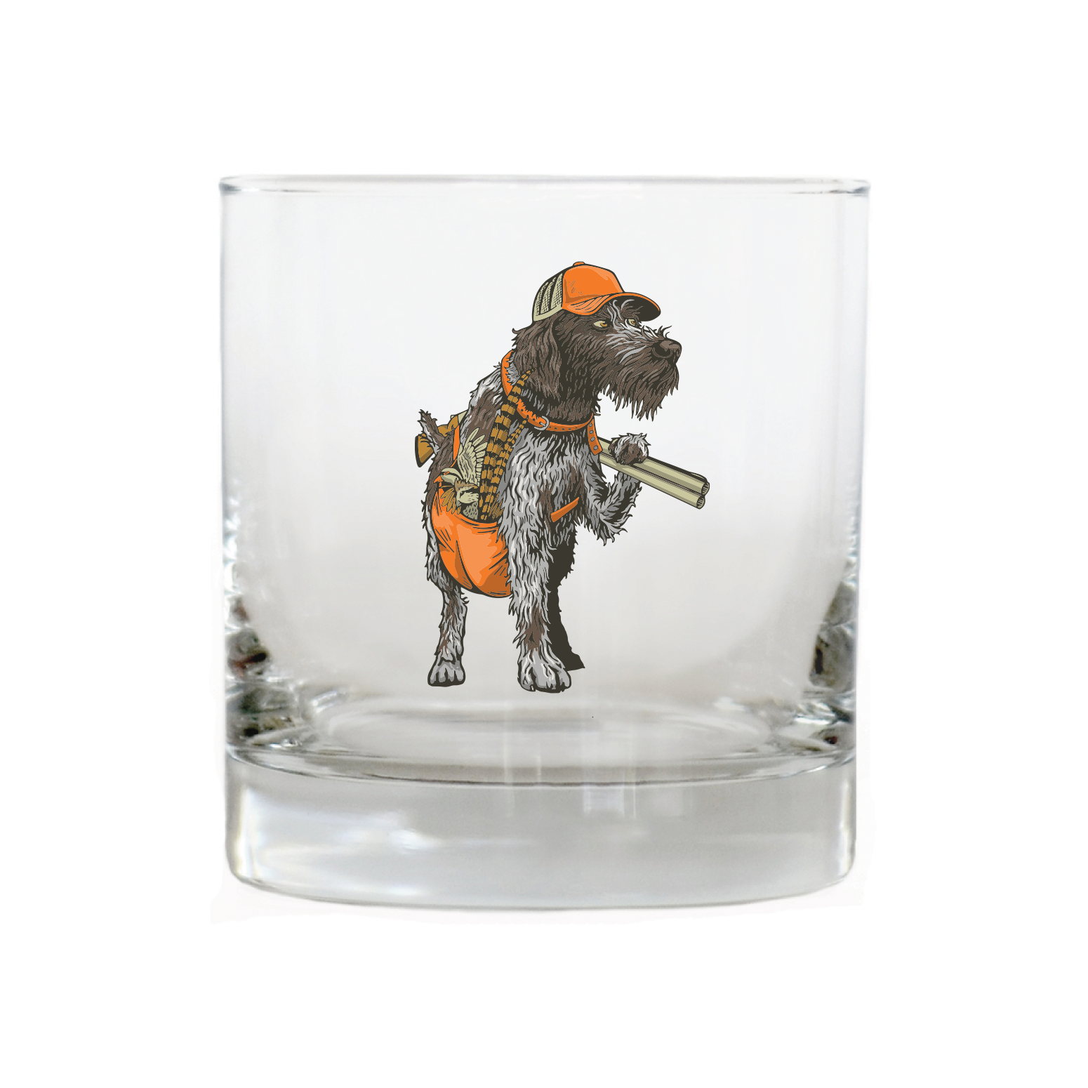 Bearded Bird Dog Whiskey Lowball Glass | Bird Dog of the Day