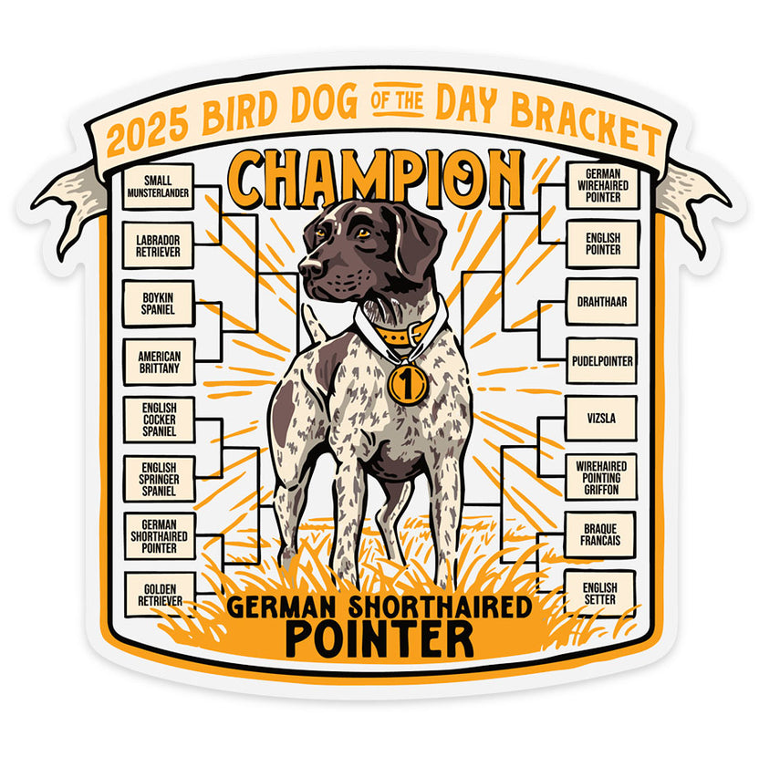 Bird Dog Champion Decal Sticker | Bird Dog of the Day