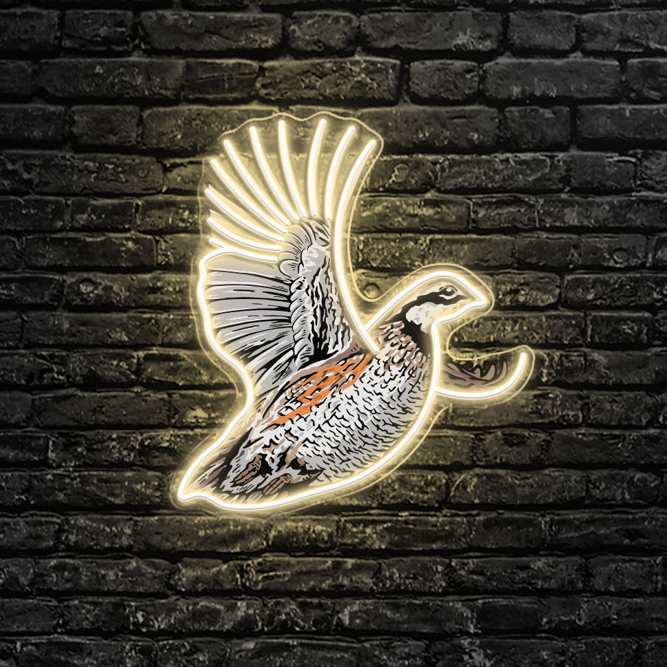 Bobwhite Quail Neon Sign | Bird Dog of the Day