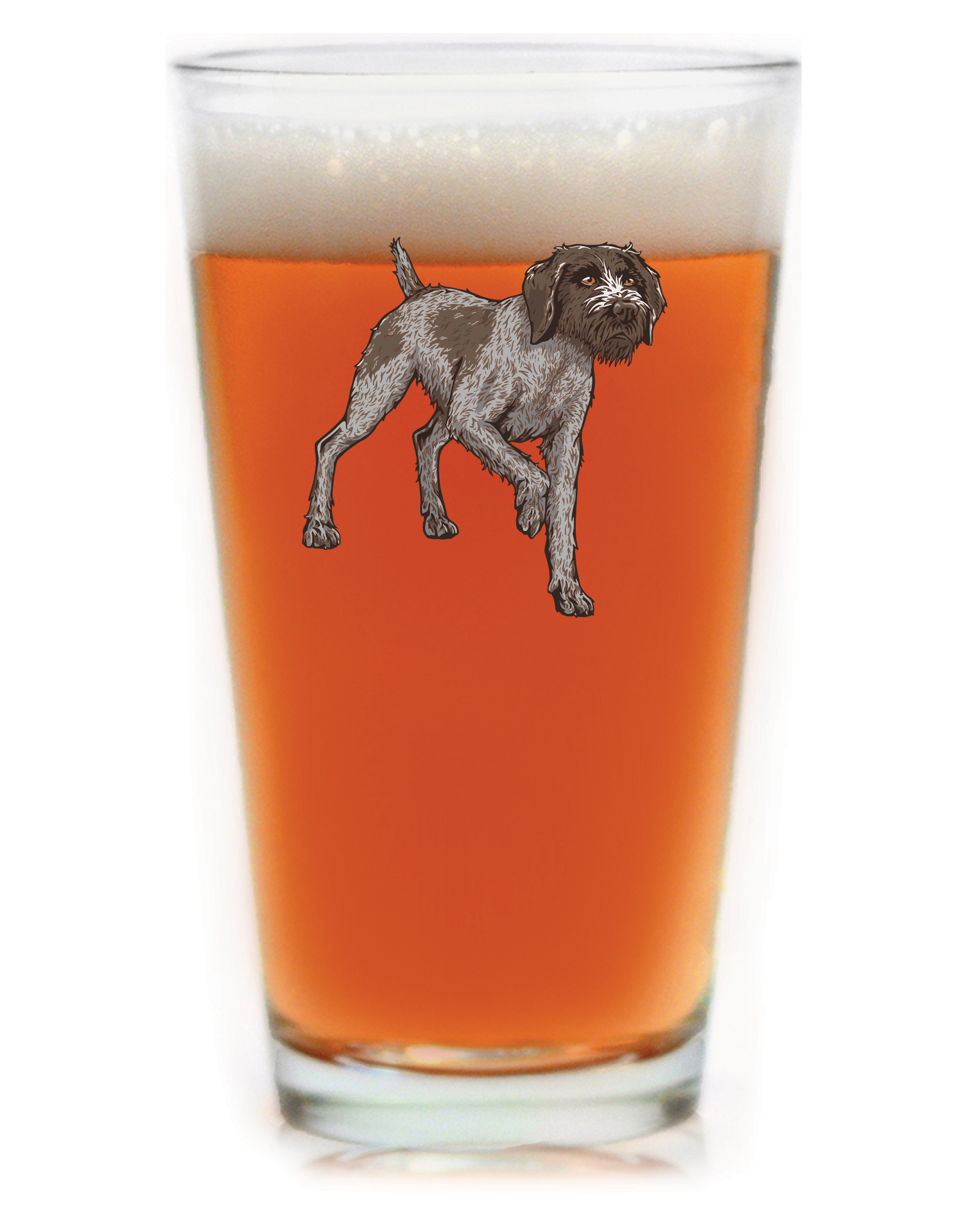 German Wirehair Pint Glass | Bird Dog of the Day