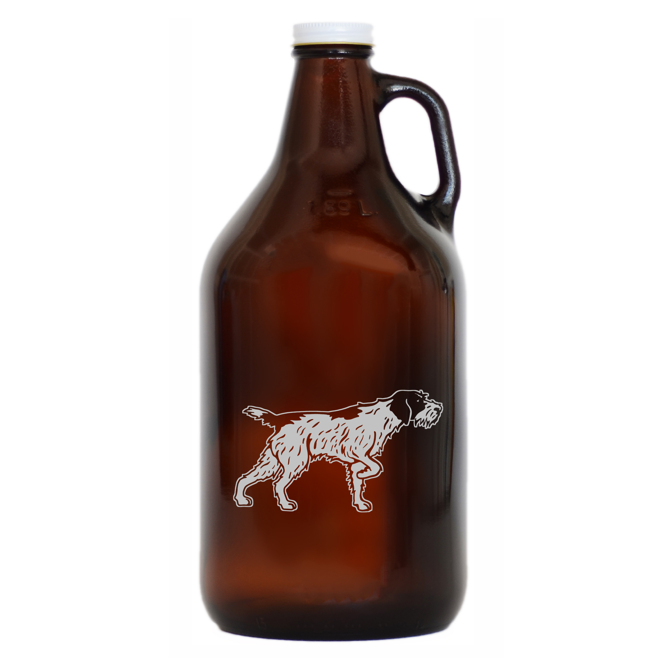 German Wirehaired Pointer Glass Growler | Bird Dog of the Day