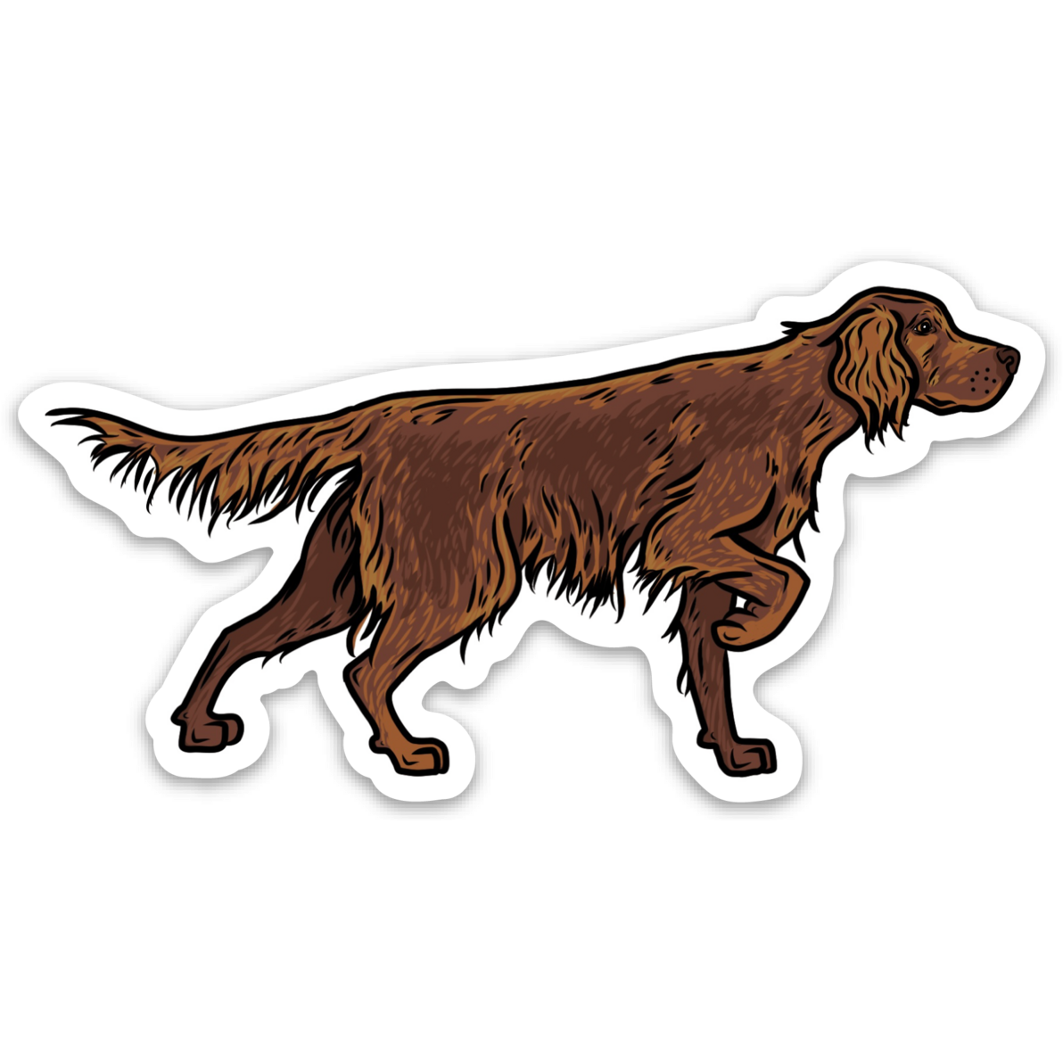 Irish Setter Decal Sticker | Bird Dog of the Day