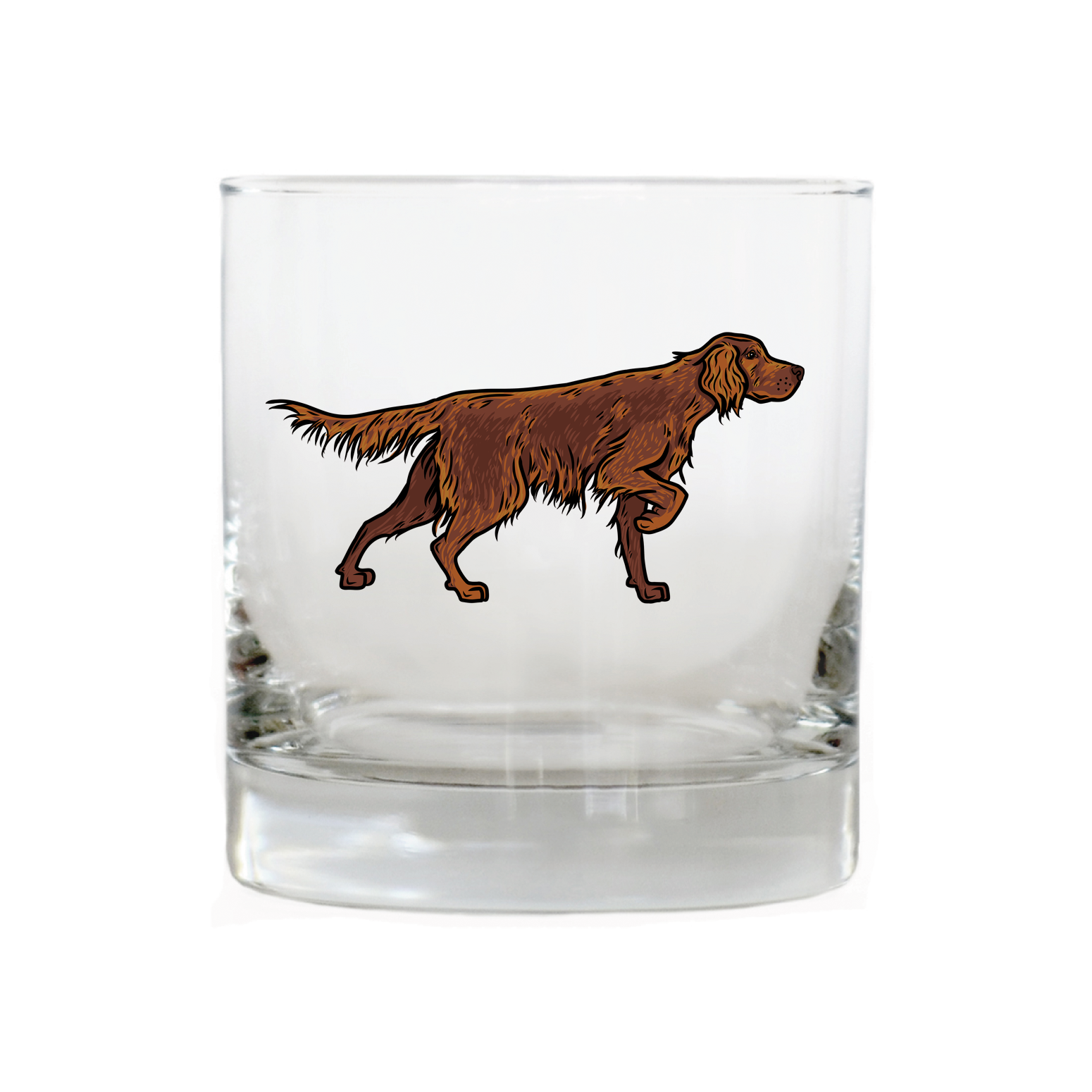 Irish Setter Whiskey Lowball Glass | Bird Dog of the Day