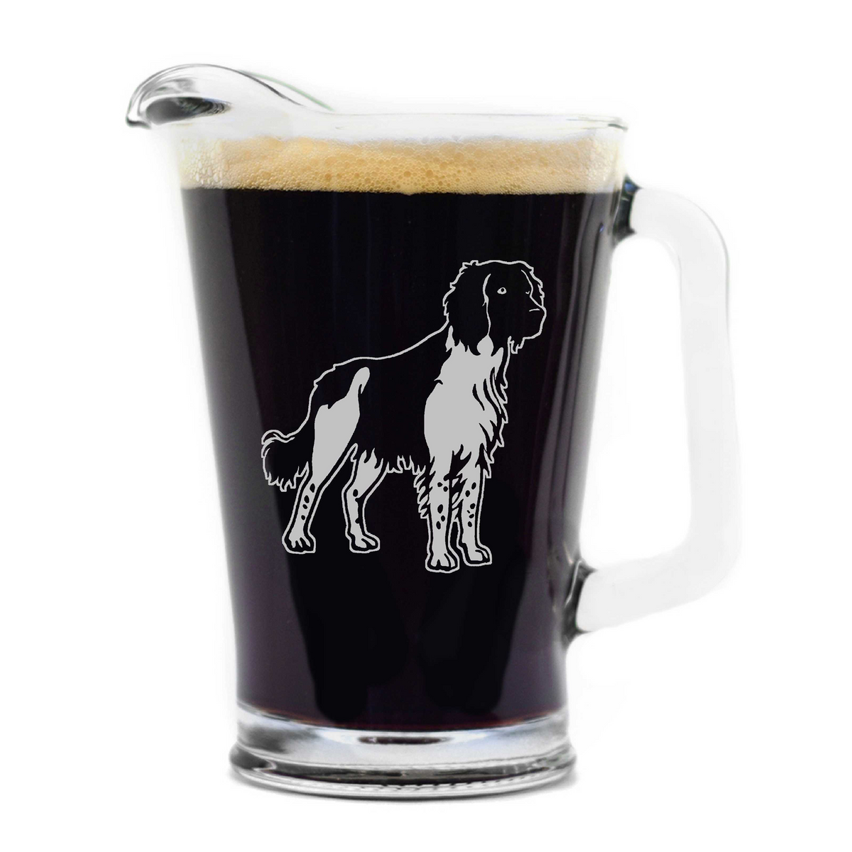 Large Münsterländer Glass Pitcher | Bird Dog of the Day