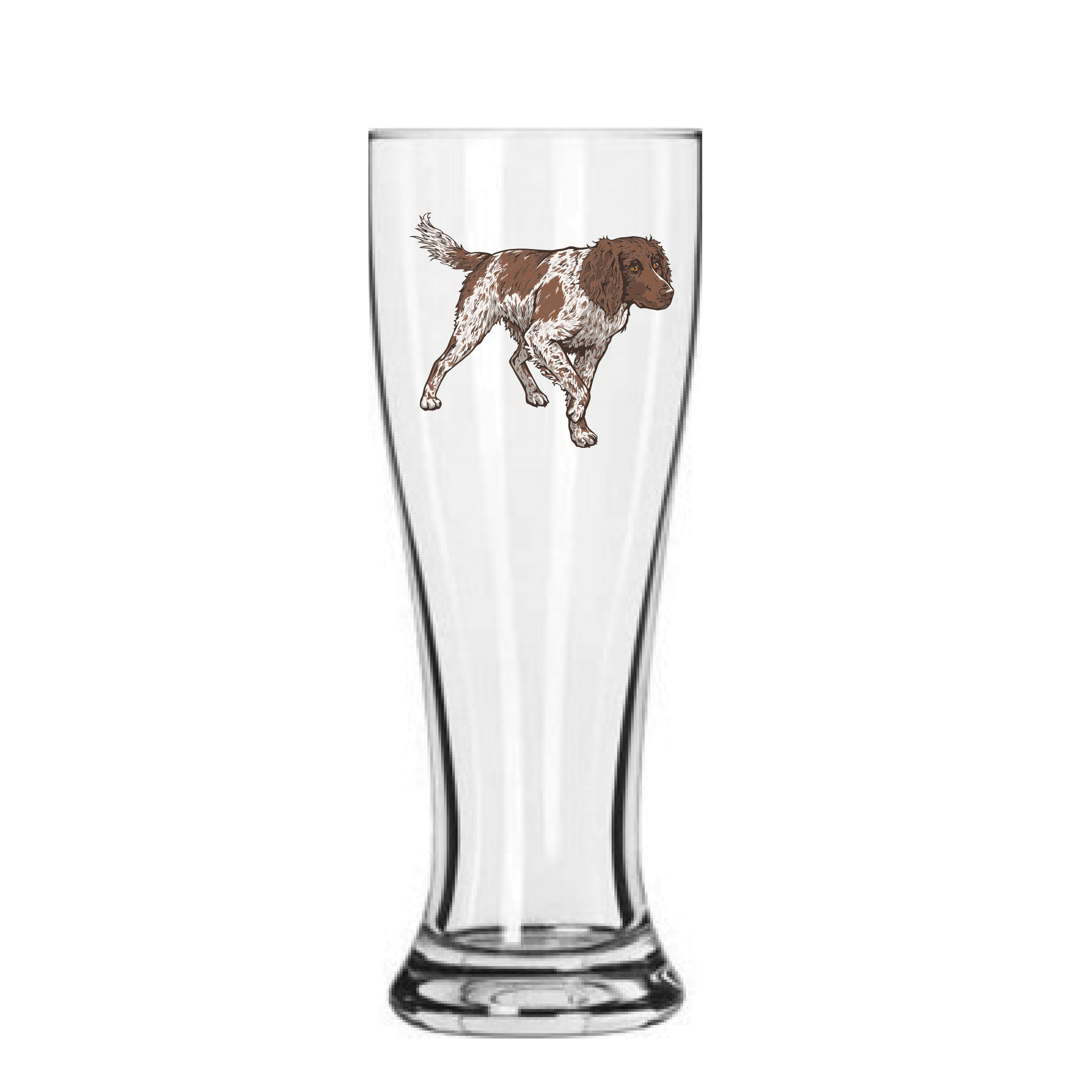 Small Münsterländer Pilsner Glass | Bird Dog of the Day