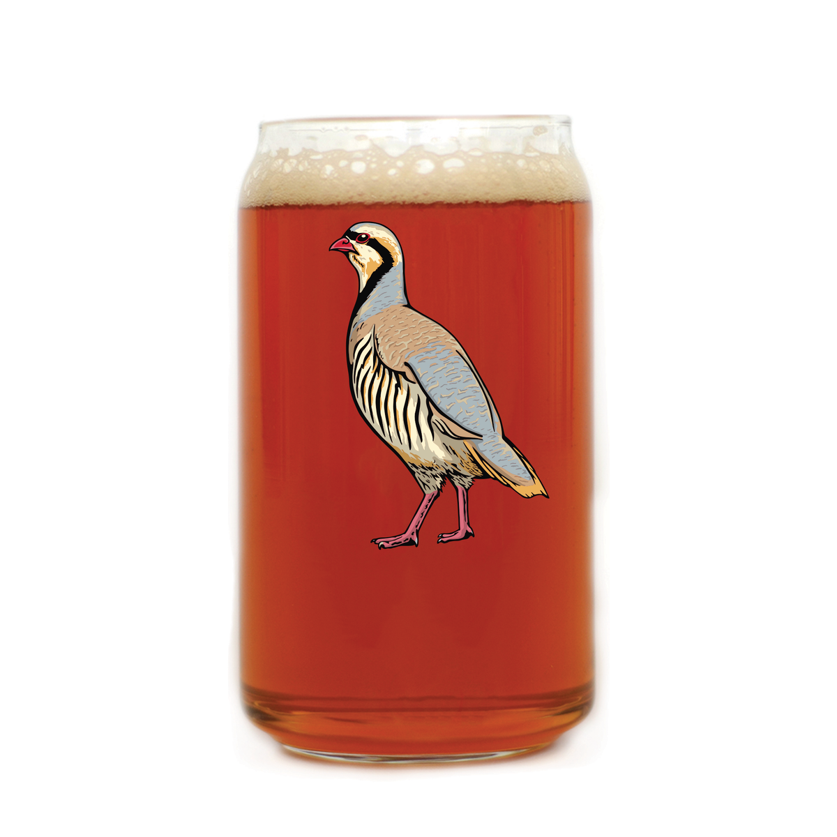 Wild Chukar Beer Can Glass | Bird Dog of the Day